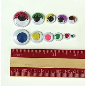 ALLinONE Mixed Black Wiggle Googly Eyes with Self-Adhesive for Classroom DIY Scrapbooking Crafts Toy Accessories (Multicolor 300pcs)