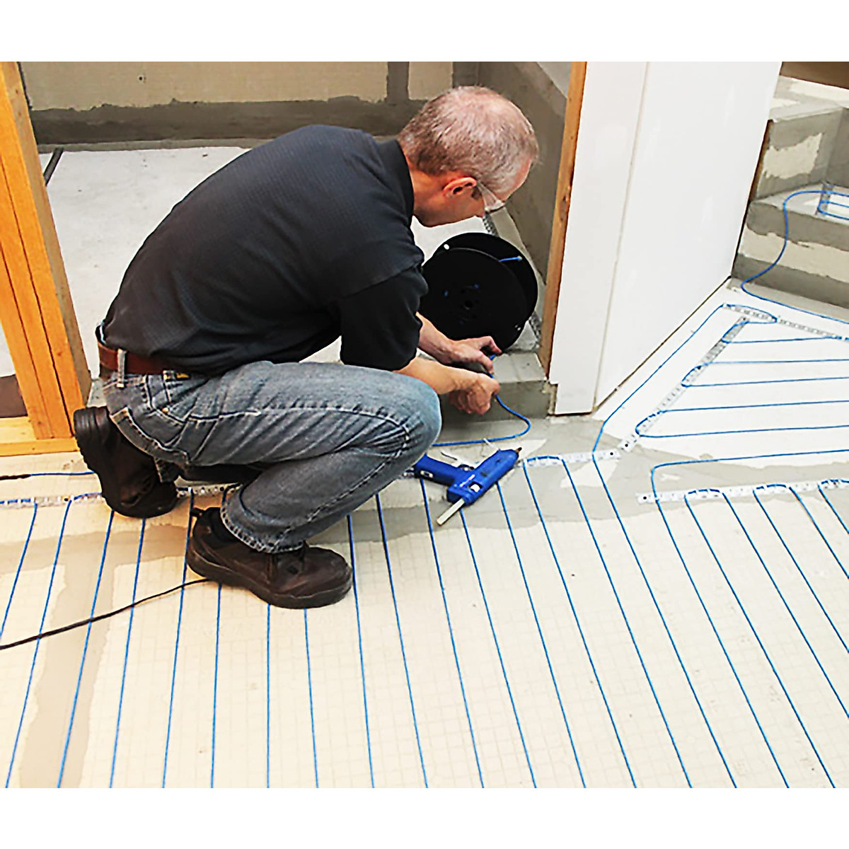 SunTouch WarmWire Electric Under Floor Heating Kit with ConnectPlus Smart Thermostat, 240V, 100 Sq. Ft.