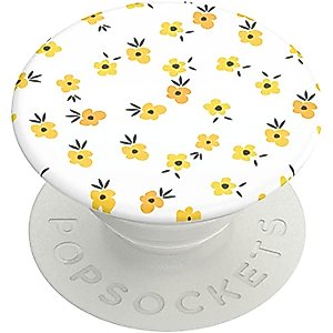 ​​​​PopSockets Phone Grip with Expanding Kickstand, Floral PopGrip - Black Eyed Suzies