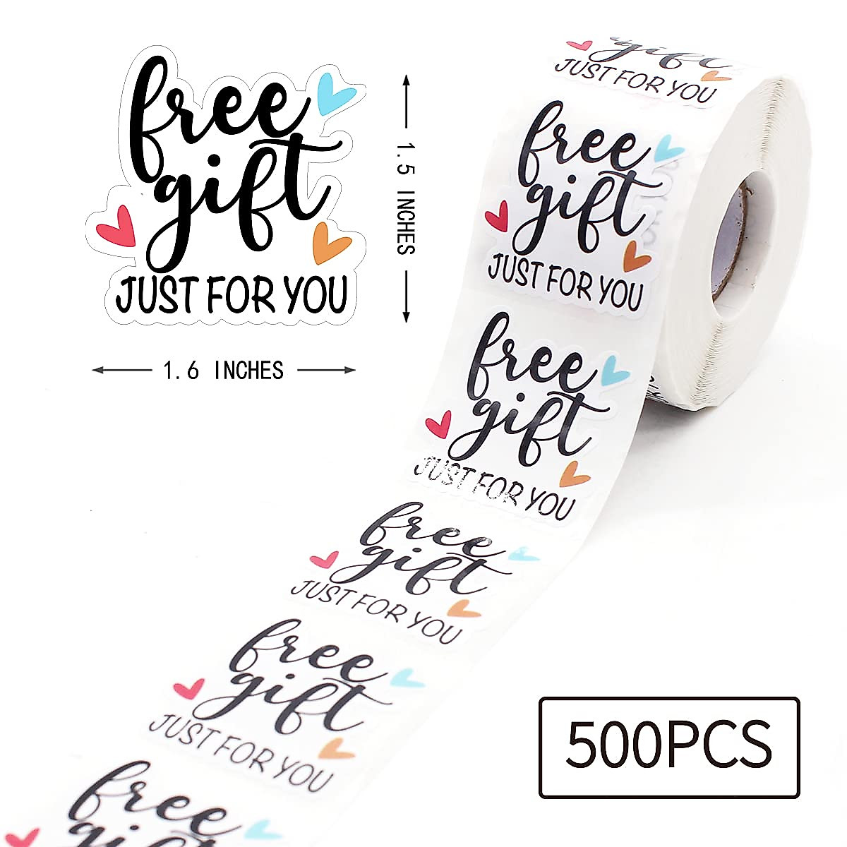 Littlefa Cute Just for You Stickers,Small Business Stickers,Boutique Stuff Sticker,Thank You Stickers,Sample Mail Stickers,Gift Bags Packaging Sticker 500 PCS