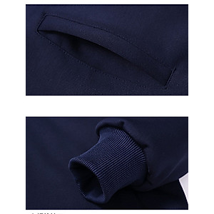 PASOK Men's Casual Tracksuit Full Zip Running Jogging Athletic Sports Jacket And Pants Set Blue L