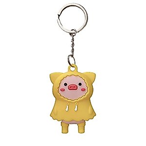 Rertnocnf Case for Air Tag, Cute Cartoon Piggy Silicone Cover for AirTags Location Tracker
