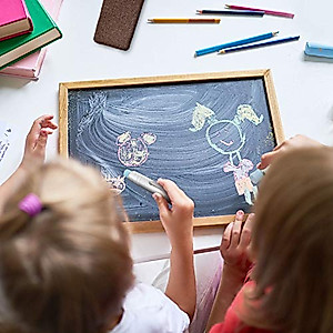 5 Pieces Aluminum Alloy Chalks Holder Silver Adjustable Teacher's Chalk Stick Holder Chalk Clip and 2 Pieces Magnetic Chalkboard Erasers for Office School Children's Painting Writing (No Chalks)