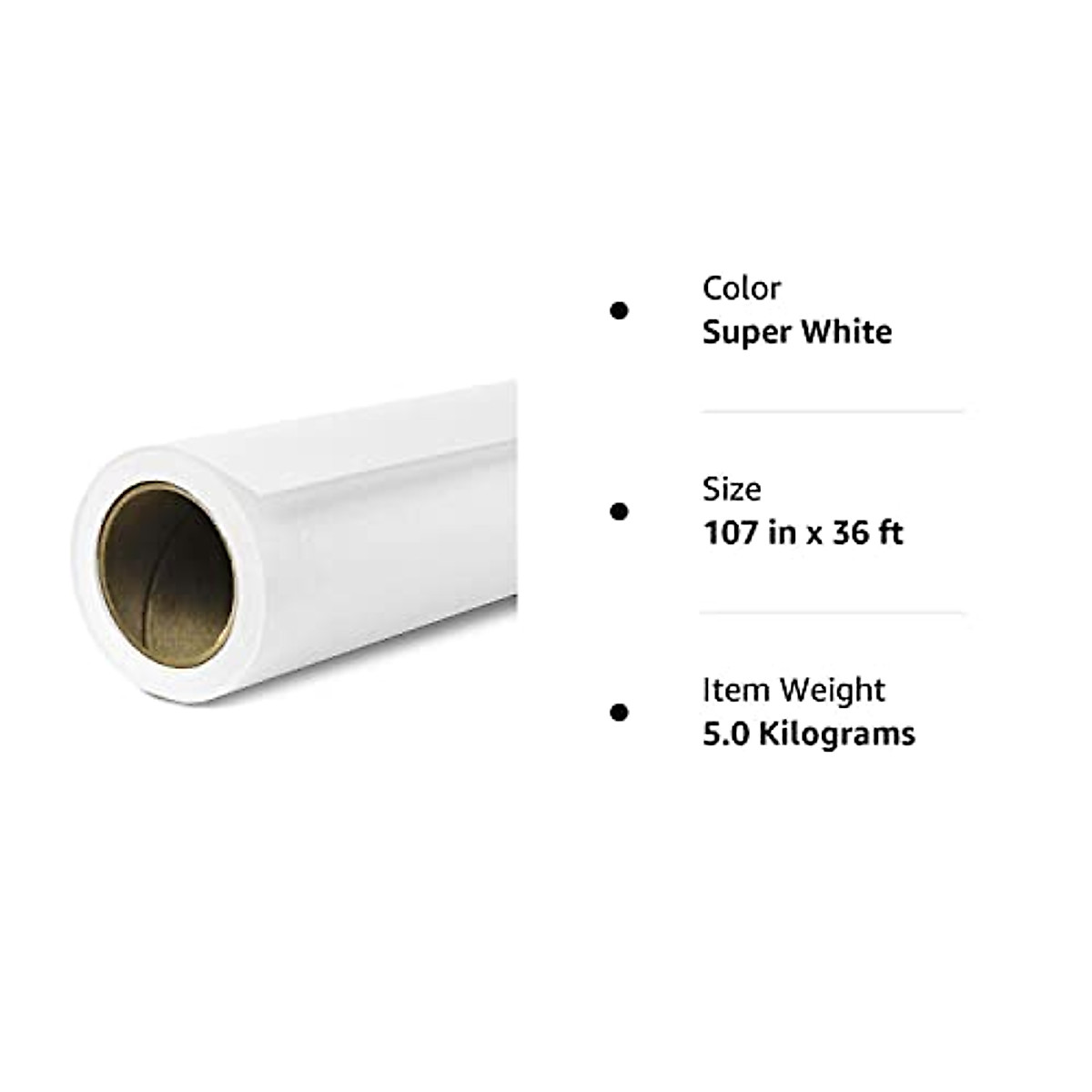 Savage Seamless Background Paper - #1 Super White (107 in x 36 ft)