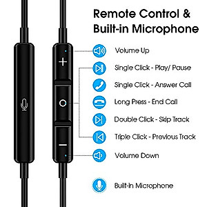 USB C Headphone 2 Pack for Samsung Z Flip 5 Fold 4, Type C Earphones Earbuds with Microphone Wired Headset for Galaxy S23 Ultra S22 Plus S21 FE S20 A53 A54 Google Pixel 7 7A 6 6A iPad 10 Pro OnePlus