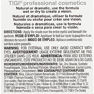 TIGI Cosmetics High Density Single Eyeshadow, Vanilla Matte, 0.13 Ounce