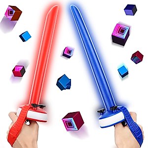 Hoolalas Dual Handles Grips Lightsabers for Oculus Quest 2 Controller Beat Saber Games Accessories Supernatural Jedi Training VR Workout