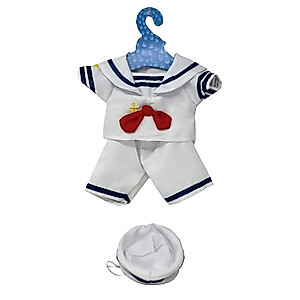 Sailor Boy w/Hat for Stuffed Toy Outfit - Fits Most 14"-18" Soft Toys, Adorable Dress-up Set Buddy Friends, Make Your Own Plushie Gifts, Birthday, Little Ones!