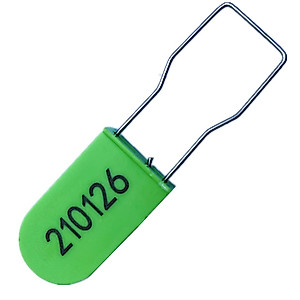 Plastic Wire Padlocks Security Seals Disposable Anti-Tamper Lock Numbered Green (Pack of 50)