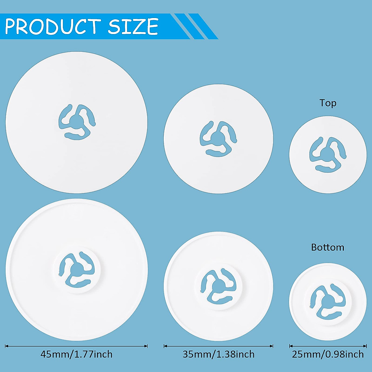 Spool Cap Sewing Machine Spool Pin Cap Small Medium Large Replacement Spool Cap Compatible with Brother, Babylock Sewing and Embroidery Machines, 45 mm, 35 mm and 25 mm, White(9 Pieces)