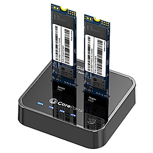 CoreParts USB3.2 Type C (10Gpbs) M.2 NVMe SSD cloner Docking , W126612152 (NVMe SSD cloner Docking Station for M.2 NVMe to M.2 NVMe with Clone Function)