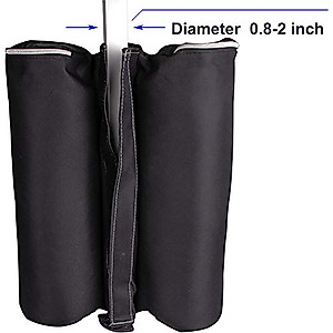 Goutime Canopy Weight Bags 4 x 40 lb for Pop Up Canopy Tent Legs, Gazebo Sand Bag Weights, Set of 4 Black (Upgraded)