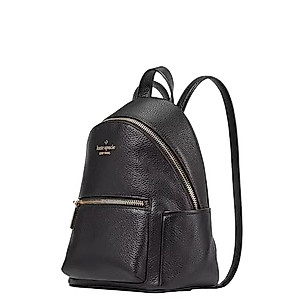 Kate Spade New York Women's Leila Pebbled Leather Mini Dome Backpack Bag, Black