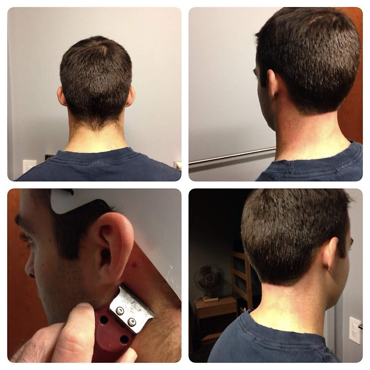 Neckline Shaving Template and Hair Trimming Guide | Hands-Free Cut, Trim, and Shave | Adjustable for Different Sizes | Flexible Durable High-Density Polyethylene (HDPE)