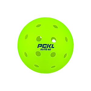 PCKL Elite 40 Pickleball Balls | Tournament and Competition Ball | 4 Pack of Balls | 50 Pack | 100 Bulk Pack | USA Pickleball Approved (4 Pack, Neon Green)
