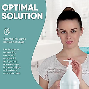 Gallon Pump Dispenser - Dispenses 1 Ounce Per Stroke - for Plastic or Glass Bottles – Heavy-Duty Leak Proof for Commercial and Household Use - Plastic Pump for 1 Gallon Jug – BPA Free (Pack of 4)