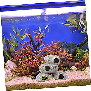 MARMERDO 1pc Simulated Clay Pot Fish Aquarium Decor Fish Shelter Fish Landscape Accessories Aquarium Stone Cave Fish Tank Habitat Resin Stone Aquarium Habitat Fish Tank Stone