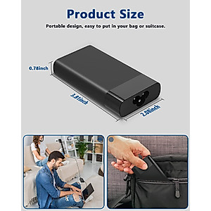 65W USB-C Chromebook Charger for HP Chromebook 14 X360 /Spectre x360/ HP Envy x360 ZBook Firefly G9 HP Elite Dragonfly G2 Type C Power Supply Cord