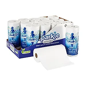 Sparkle 2-Ply Perforated Roll Paper Towels by GP PRO (Georgia-Pacific), White, 2717714, 85 Sheets Per Roll, 15 Rolls Per Case