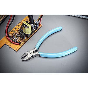 Xcelite Weller L4GN Xcelite 4" Sub-Miniature Needle Nose Plier with Light Blue Cushion Grip Handle