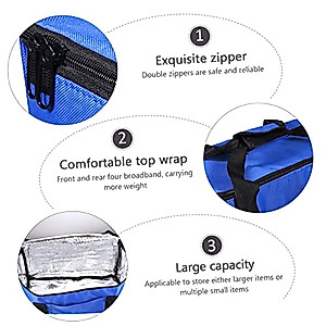 CANIGHT Insulated Bag Food Coffee Container Foldable Picnic Basket Foldable Basket Insulation Thermal Bag Lunch Insulated Basket Insulated Shopping Bags Pizza Bag Cake Containers Blue