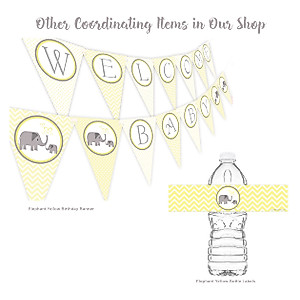 Little Elephant Pink Bottle Labels - Set of 20 - Baby Shower Water Bottle Labels - Baby Shower Decorations - Elephant Shower Party Supplies -Pink