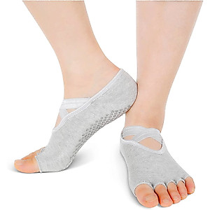 sockfun Women Yoga Toe Socks Toeless Socks Yoga Socks Pilates Socks Barre Socks Dance Socks Workout Socks Ballet Socks, Yoga Gifts For Women Workout Gifts Dancer Gifts