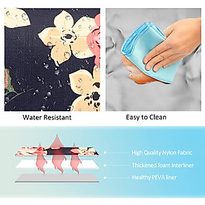 LOKASS Lunch Bag Women Double Deck Insulated Lunch Box Large Cooler Tote Bag with Removable Shoulder Strap Wide Open Thermal Meal Prep Lunch Organizer Box for Adults Work/College/Outdoor, Black Peony