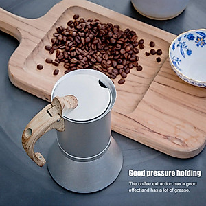 Stovetop Coffee Maker, 150ml Coffee Maker Moka Pot Stainless Steel Coffee Pot Induction Cooker Use Home Supplies