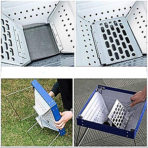 SEASD Foldable Charcoal Grill Portable BBQ Barbecue Grill Lightweight Simple Grill for Camping Garden Outdoor Travel