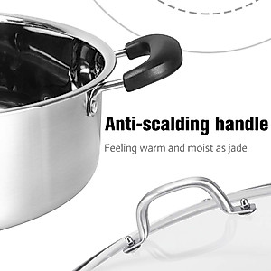 Hot Pot with Divider Stainless Steel Shabu Shabu Pot for Induction Cooktop Gas Stove 11’’ Suitable for 2-3 Person (11 inch)