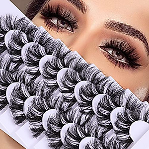 Cluster Mink Lashes Fluffy Eyelashes Long Thick Dramatic Individual Lashes Extension Wispy 6D Volume Eyelash 19-22MM zanlufly Eyelashes Pack