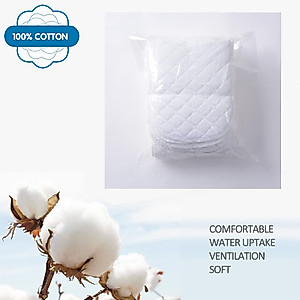 10PCS Three-Layers Cotton Diaper Reusable Solid Casual Infant Baby Cloth Diaper Covers Nappy Liners Insert (Three Layers - S, 30x11cm / 11.81x4.33in)