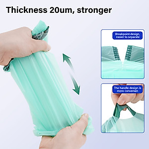 Envfender Compostable Trash Bags 4 2.6 Gallon Drawstring Biodegradable Trash Bags 100% Compost Small Trash Bags for Kitchen Bathroom Office ASTM D6400 BPI Certified Green