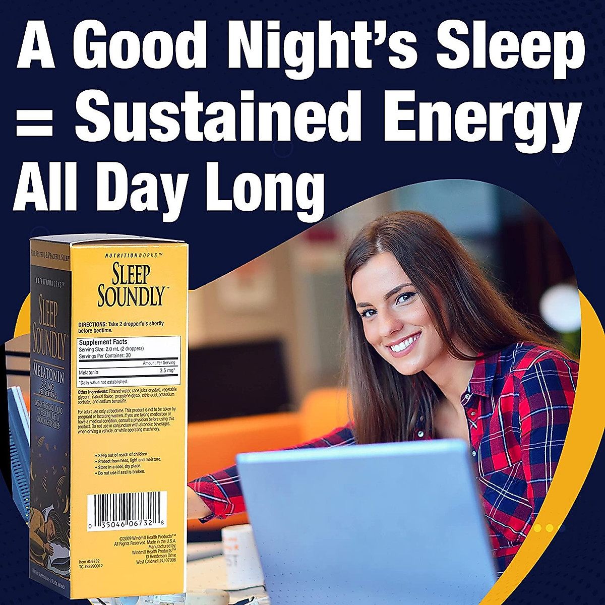Sleep Soundly Melatonin, 2-Ounce Bottles (Pack of 3)
