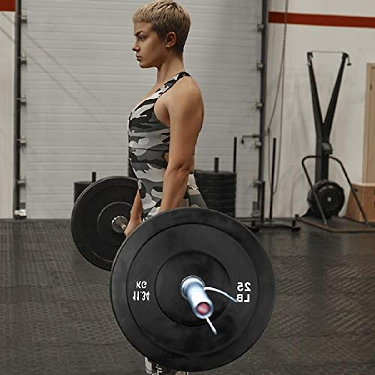 25LB Standard Olympic Weight Plate, Bumper Plates Barbell Weights with 2-inch Hole for Strength Training Weightlifting Weight Loss Home Gym Equipment (25LB Single-Plate C)