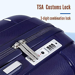 Joyway Luggage Sets,3 Piece Suitcase Set Carry On Luggage with Spinner Wheels,Hardside PP Durable Luggage with TSA Lock(Blue, 11 piece set)…