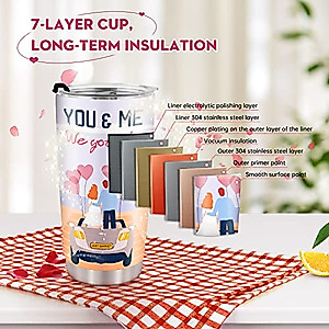 MOVNO Valentines Day Gifts for Her Wife - 20 Oz Stainless Steel Tumbler, Anniversary Wedding Gifts, Wife Gifts from Husband, Romantic Gifts for Her, Christmas Birthday Gift Ideas for Couples