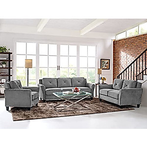 Lifestyle Solutions Harrington Sofa in Grey, Dark Grey