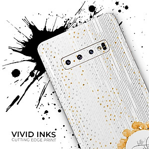 DesignSkinz Karamfila Yellow & Gray Floral V7 Protective Vinyl Decal Wrap Skin Cover Compatible with The Samsung Galaxy S20 (Screen Trim & Back Glass Skin)