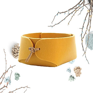 NOLITOY Mini Closet Basket Foldable Storage Bin Desktop Storage Basket Felt Storage Bin Felt Laundry Basket Storage Baskets for Shelves Desktop Organizer Nordic Desktop Basket