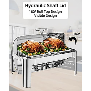 RIEDHOFF RE-NT-1/1+2 Chafing Dish, Full size pan& Hall-size pans, Rectangular