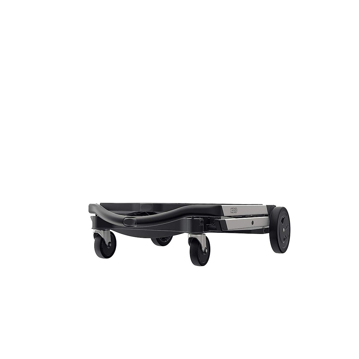 CLAX® The Original | Made in Germany | Multi Use Functional Collapsible Carts | Mobile Folding Trolley | Storage Cart Wagon | Shopping Cart with 2 Storage Crates (Black)