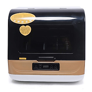 HENHAIY Portable Dishwasher Countertop, 3 Washing Programs, RV Dishwasher, Cleaning Dishwasher with Air-dry Function, 4 Programs Steam Dishwasher for Apartments, Camping, Dorms, RV