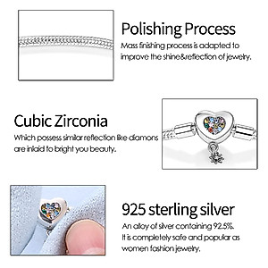KUNSIR 925 Sterling Silver Palm Clasp Snake Chain Bracelet Basic Charm Bracelets Fit Any PDL Charm, with for Teen Women