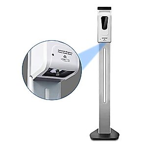 Wi-Fi Non-Contact Face Recognition Automatic Scanner Kiosk with Touch Screen and face Comparison Library(Stand with Hand Sanitizer Dispenser)