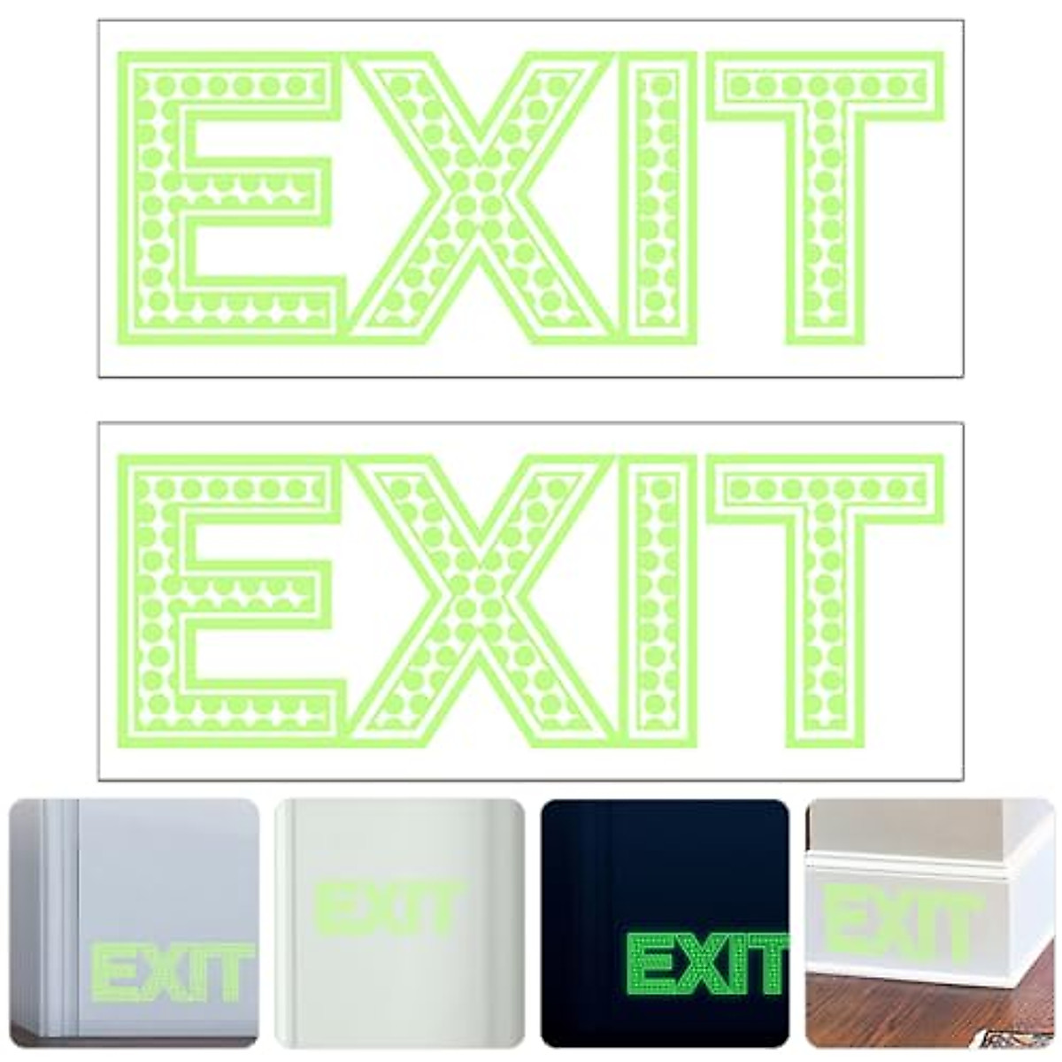 OSALADI 5sets Export Sticker Signs Stickers Exit Sign Protection Sticker Exit Sticker Shopping Mall Exit Decal Sign Sticker Direction Indicator Sticker Glowing Sticker The Pet 2sheets*5