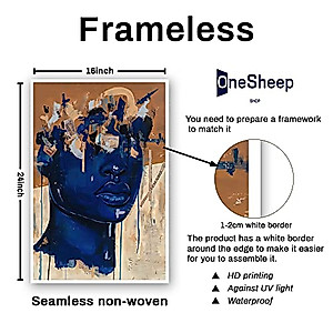 African American Wall art Black Woman Wall Art Black Girl Wall Art Motivational Black Girl Wall Art Abstract Modern Home Decor unFramed Canvas Artwork For Living Room Bedroom Best Gifts For Your Friends