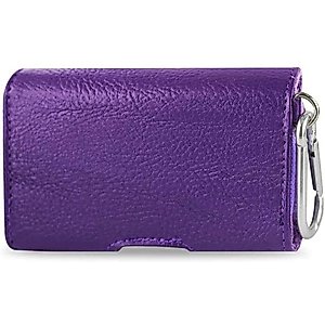 Horizontal Purple Leather Case Magnetic Closure and Smooth No Clip Back Compatible with Nokia 2780 flip Phone