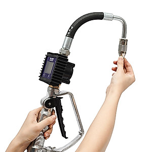 Flexible Spout Oil Control Valve Digital Meter Dispensing Nozzle with Digital Flow Meter Oil Gun Extrusion Pressure: 7bar (US Stock)